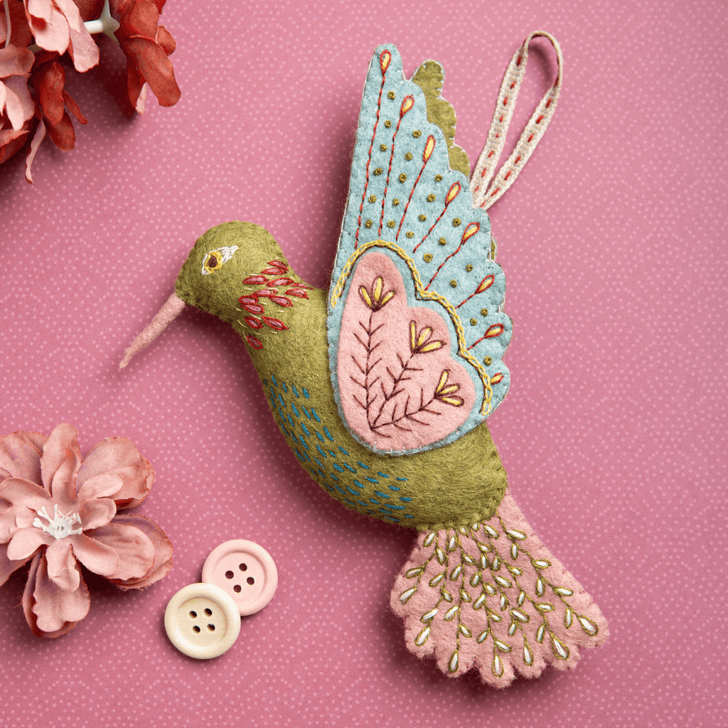 Corinne Lapierre Hummingbird Felt Craft Mini Kit | Fiber Friends Studios, Inc.